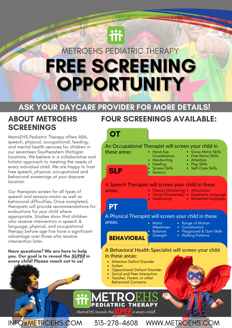 Free Screening Events for Autism
